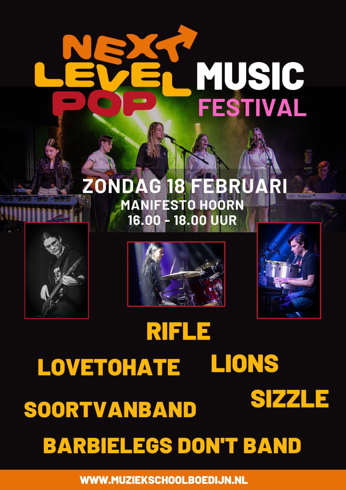 Muziekschool Boedijn presenteert: NEXT LEVEL POP Music Festival ...